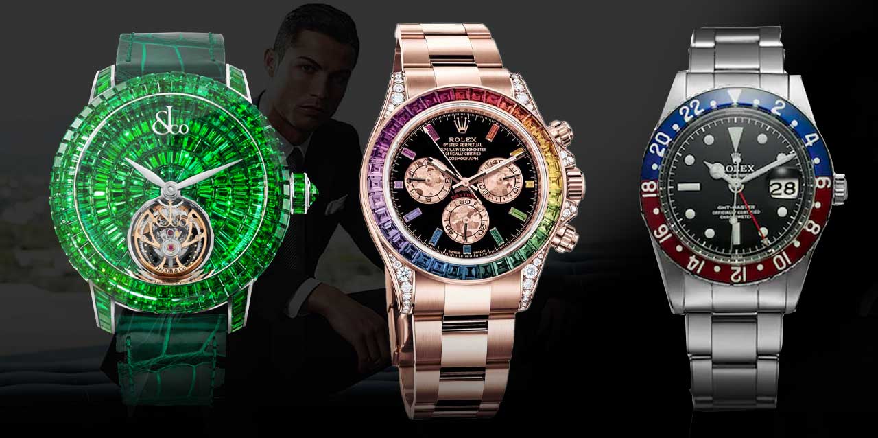 La colección de relojes de Cristiano Ronaldo: tres modelos deslumbrantes